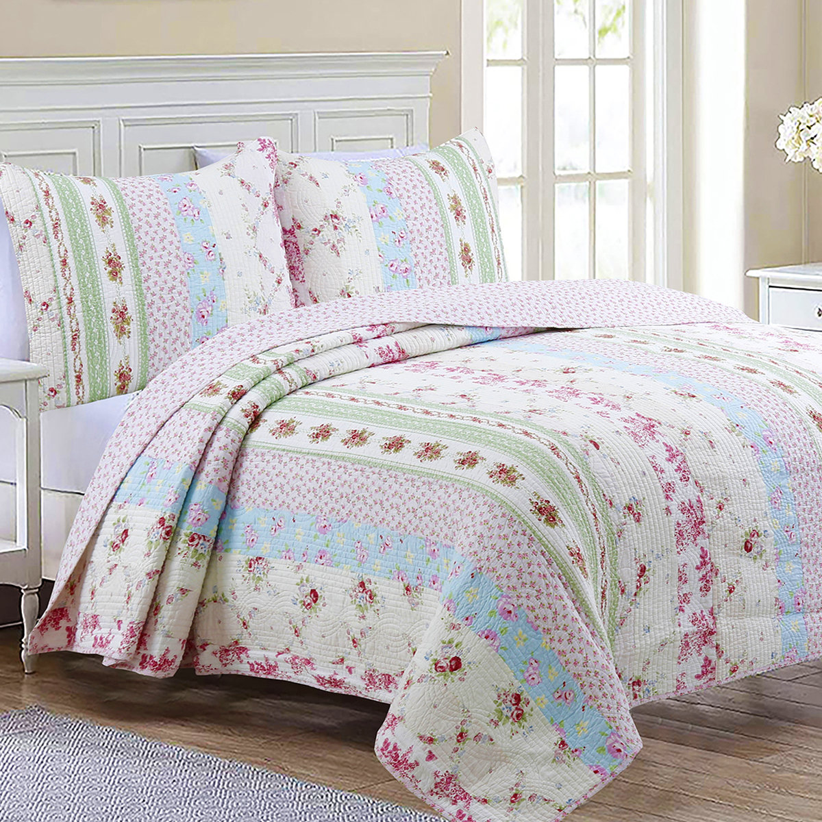 Cozy Line Home Fashion Cotton 180 TC Reversible Modern & Contemporary ...