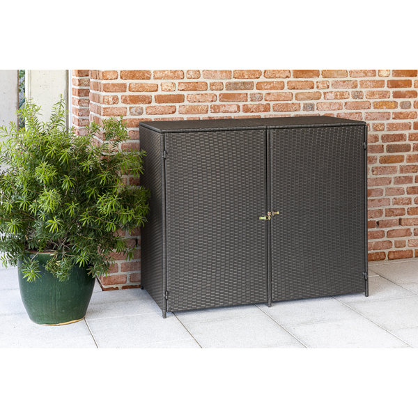 ModernMoments Rattan-Müllschuppen Leionna | Wayfair.de