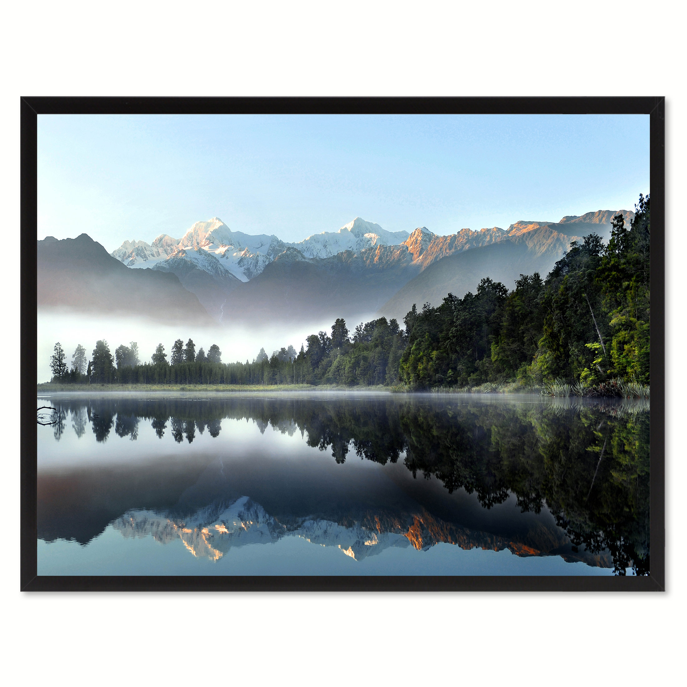 Millwood Pines Lake Matheson New Zealand Landscape Photo Canvas Print ...