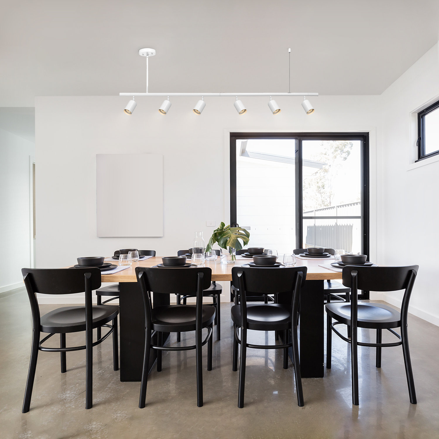 Globe Electric Company Cynthia 6-Light Matte White Adjustable Height ...