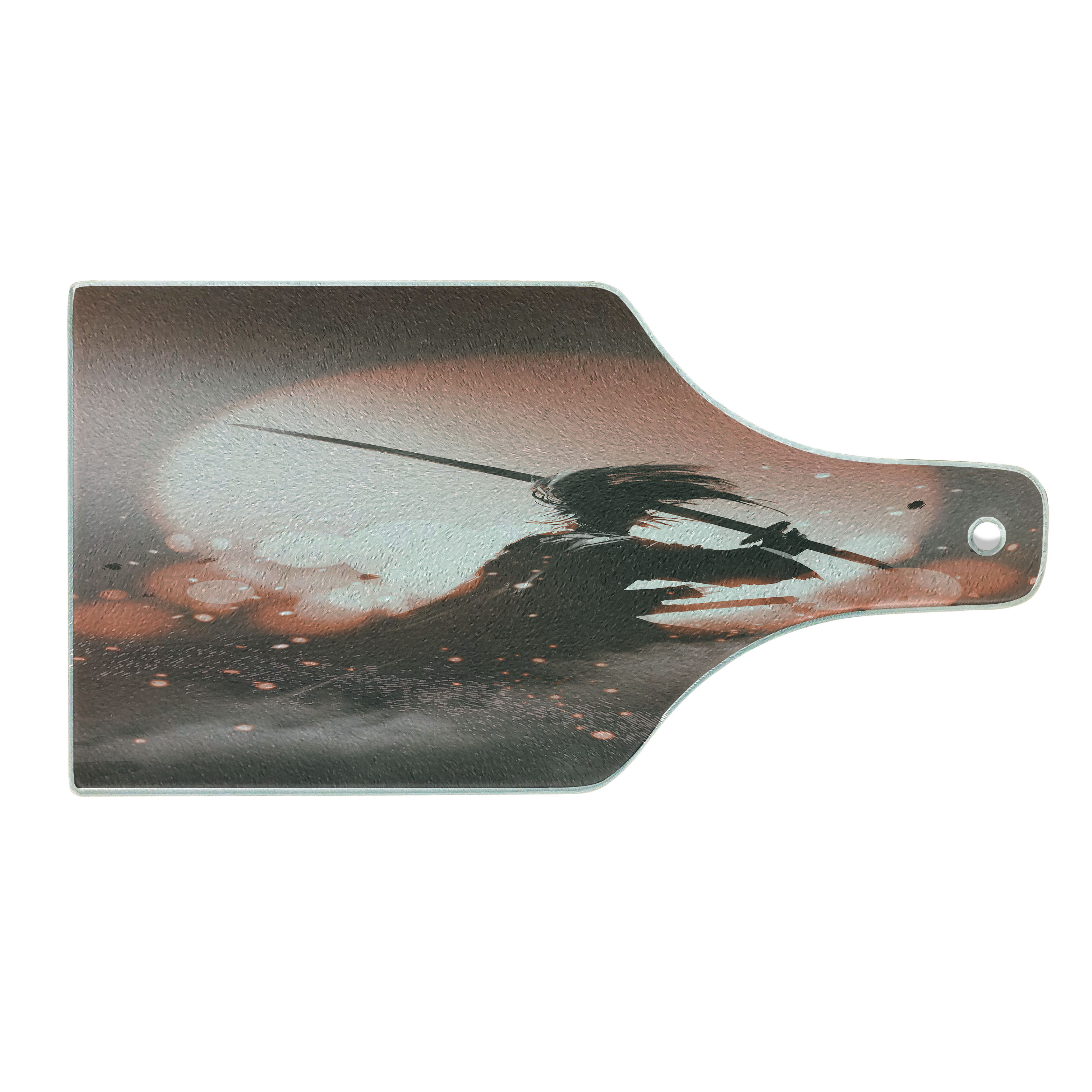 Ambesonne Japanese Tempered Glass Cutting Board Samurai Japan Salmon ...
