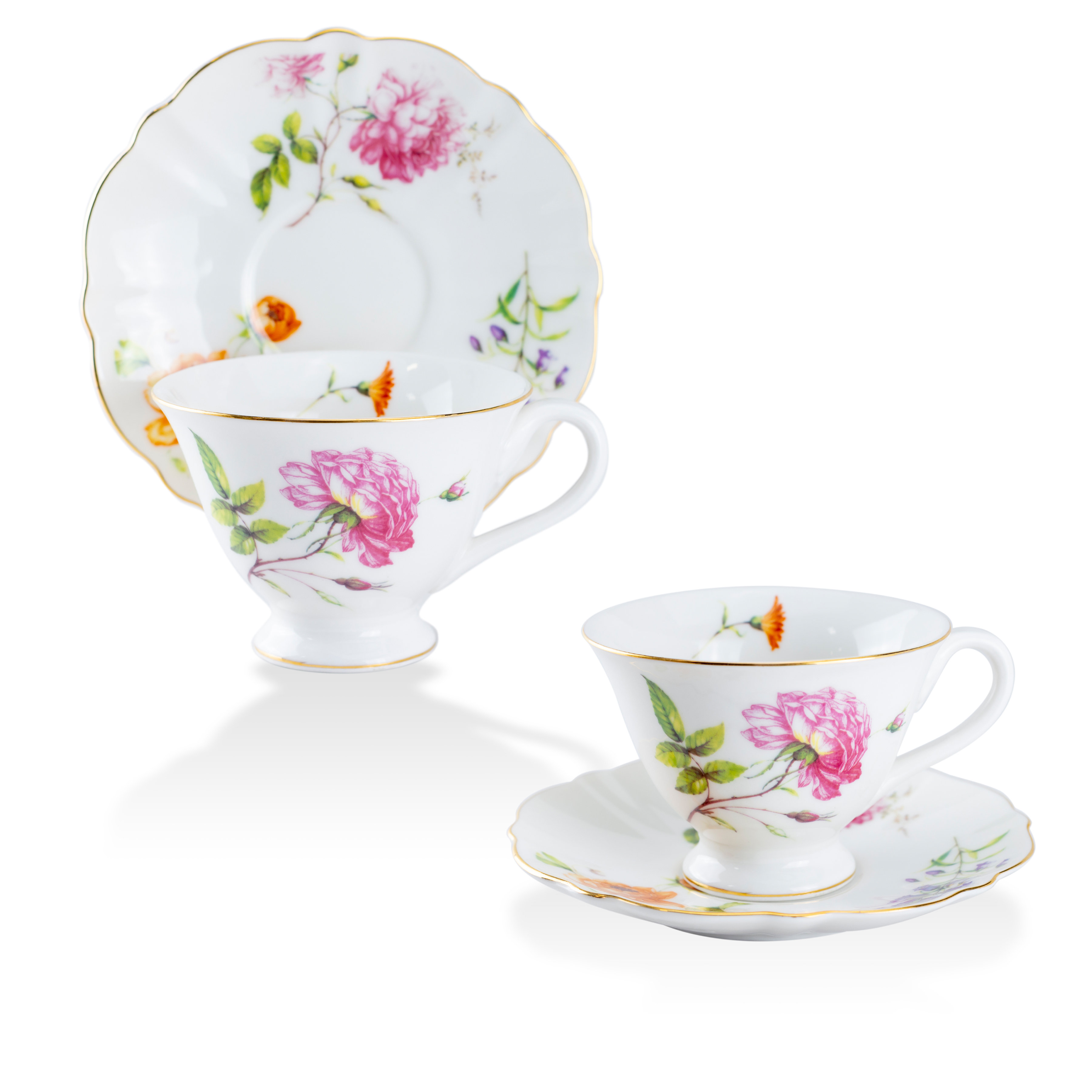 Grace's Tea Ware Dahlia Teacup & Saucer | Wayfair