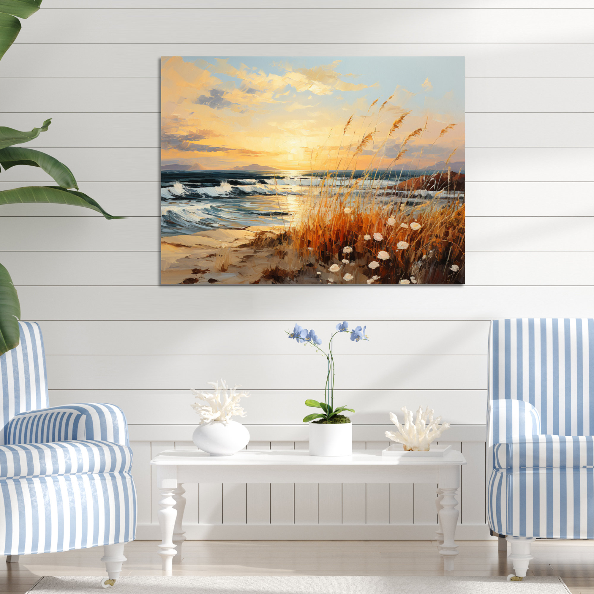 Rosecliff Heights Beach Breeze Pointillism II - Nautical & Beach Metal ...