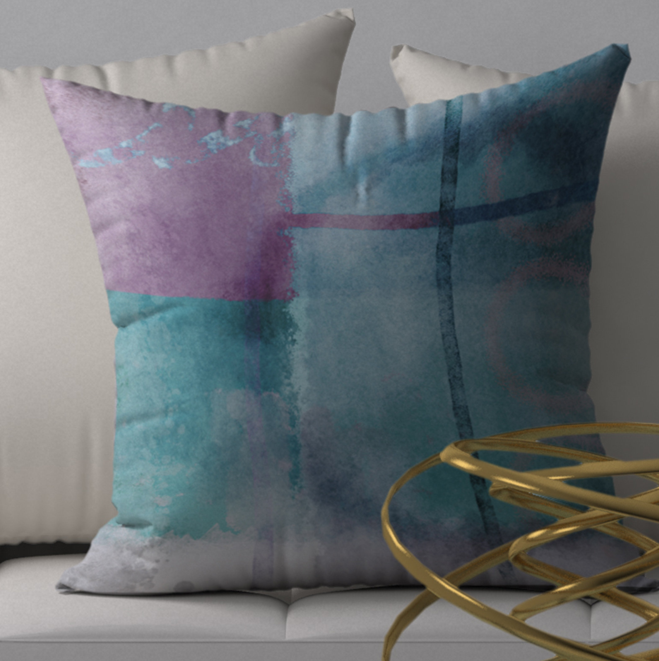 LeRoi Products Abstract Reversible Throw Pillow | Wayfair