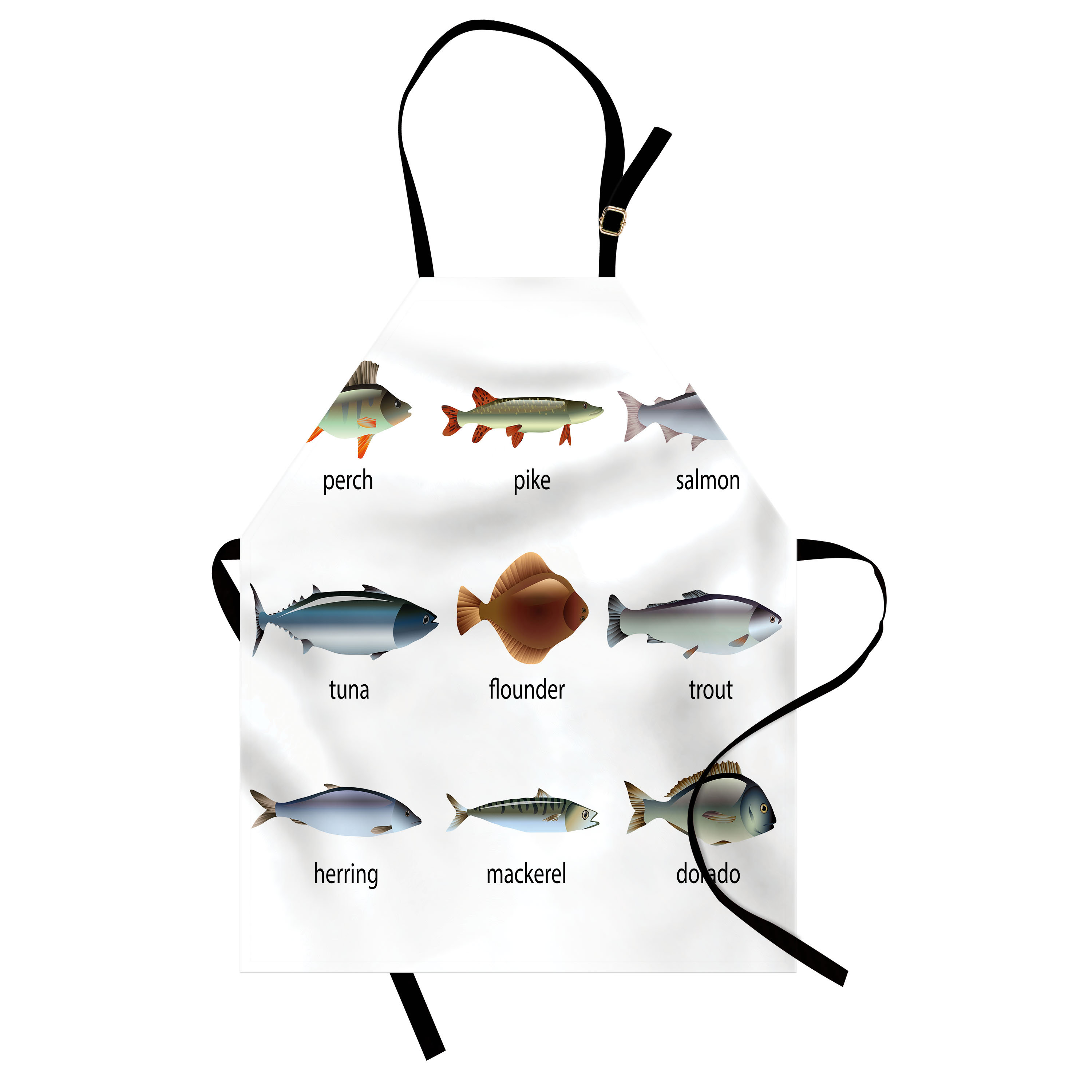 East Urban Home Fish Apron, Cooking Gardening, Adult Size, Multicolor ...