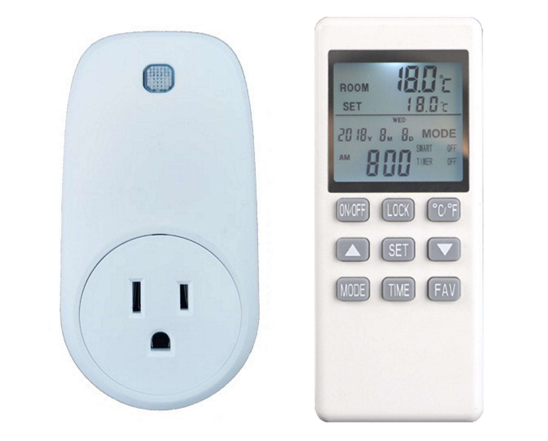 Wexstar Plug-in Thermostat With Digital Display Remote Control For ...