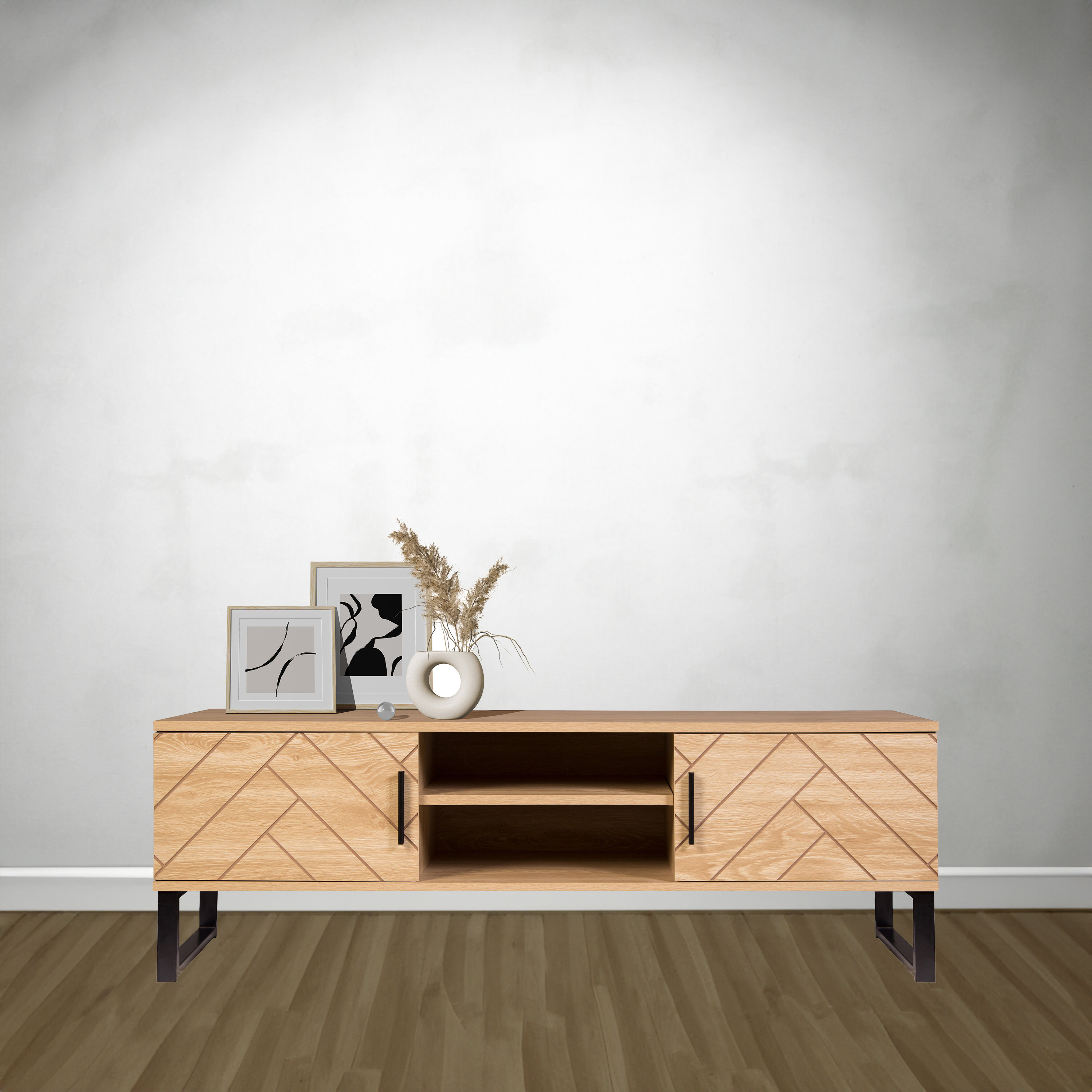 Union Rustic Kulaga 47'' W Storage Credenza with Fireplace Included ...