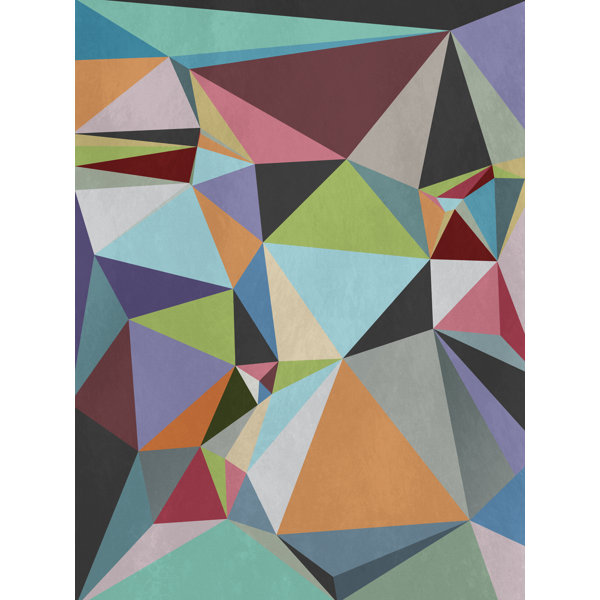 Made & Curated Interconnected Triangles 5 by Angel Estevez - Painting ...