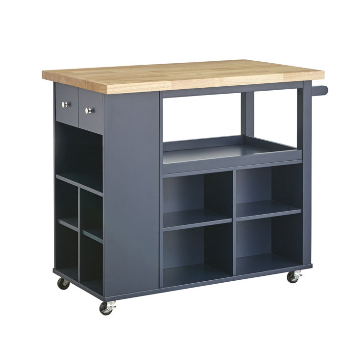 Winston Porter Haysi Solid Wood Kitchen Cart & Reviews | Wayfair