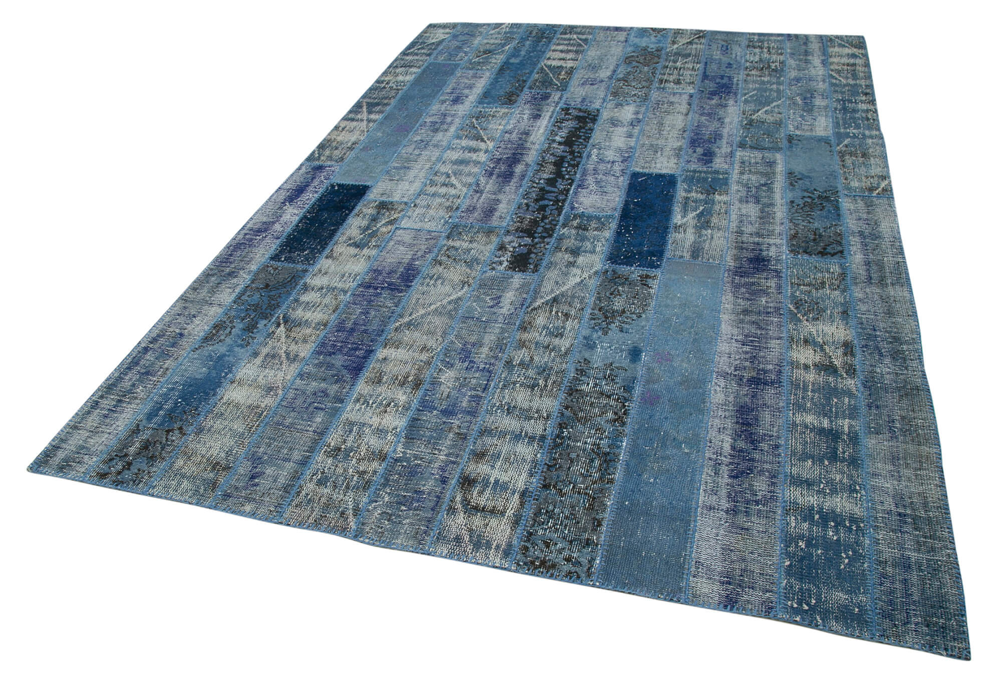 Bungalow Rose Vipin Hand Knotted Wool Patchwork Rug | Wayfair