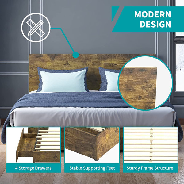 Millwood Pines Aahim Platform Storage Bed & Reviews | Wayfair