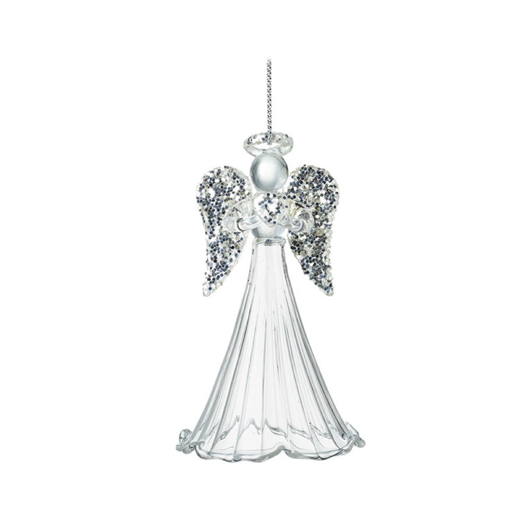 The Seasonal Aisle Glass Angel Hanging Ornament | Wayfair.co.uk