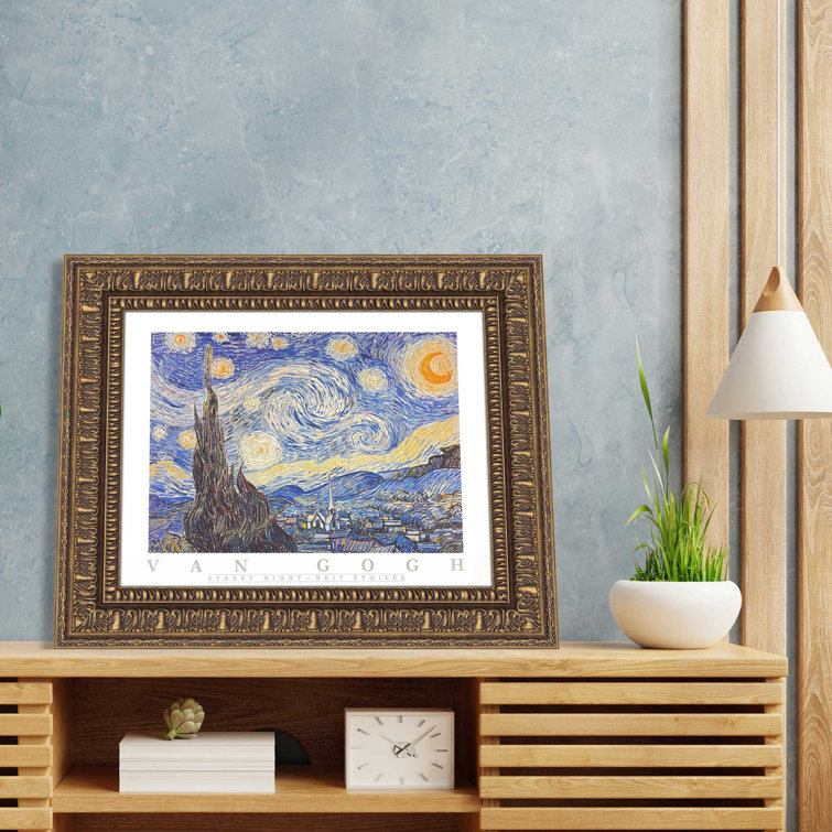 Vault W Artwork Starry Night - Nuit Etoilee Framed On Paper by Vincent ...
