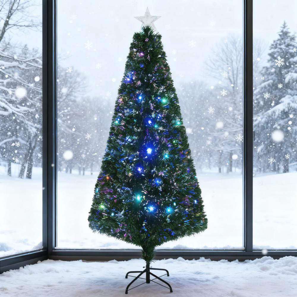 Charlton Home® 6FT Tall Douglas Fir Pre-Lit Artificial Christmas Tree ...