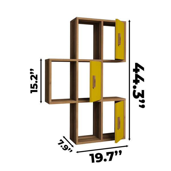 SpiritHome Cubby Wall Shelf With 3 Cabinets | Wayfair