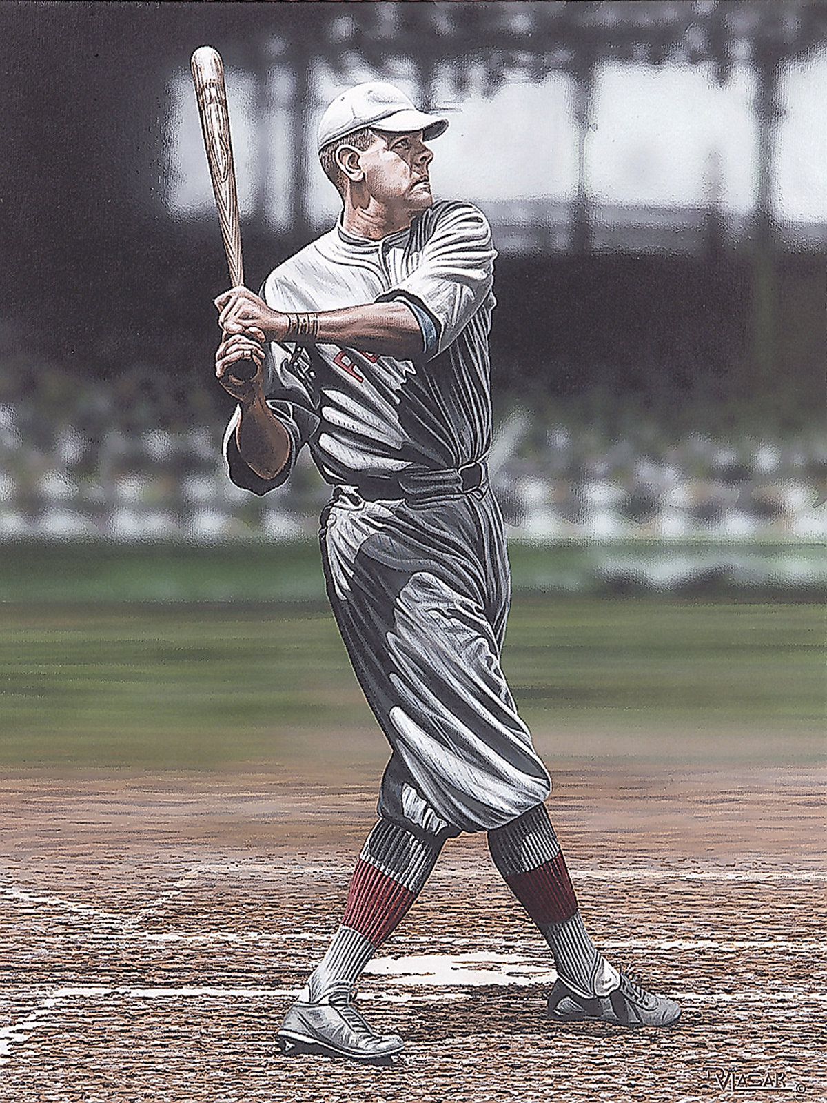 Buy Art For Less Babe Ruth as a Red Sox Artwork by Darryl Vlasak ...