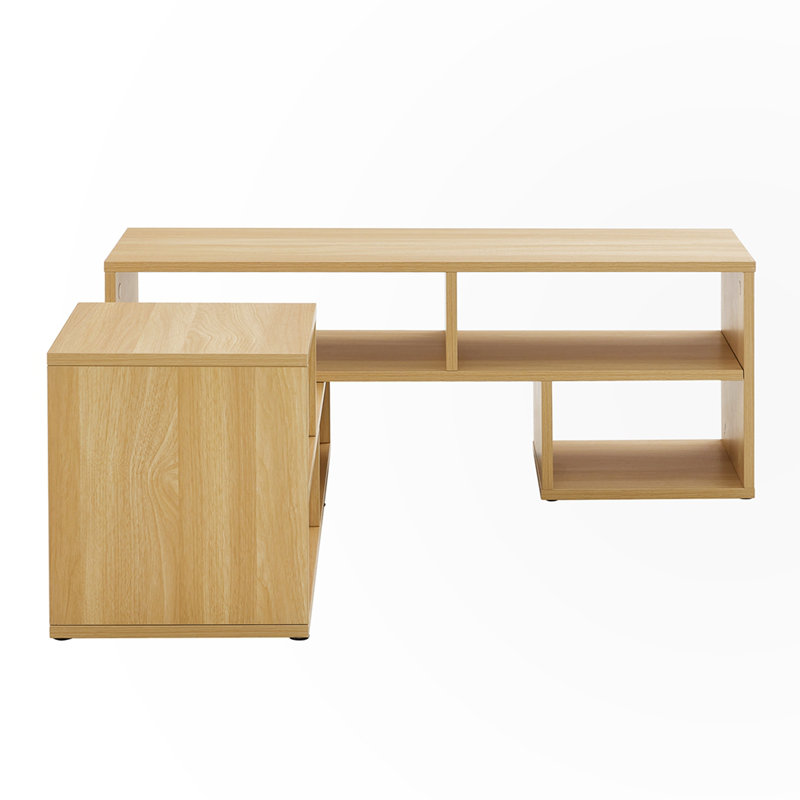 Wrought Studio™ 2 Pieces Cube L-Shaped TV Console Stand | Wayfair
