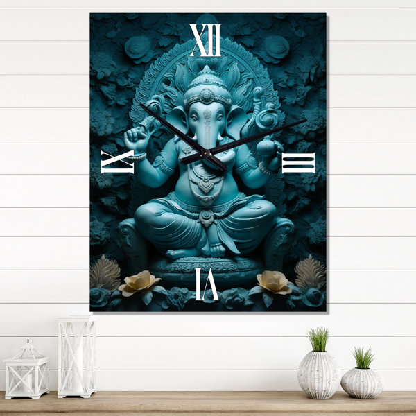 DesignArt Hinduisim Art Divine Wisdom - Hinduism Wall Clocks | Wayfair