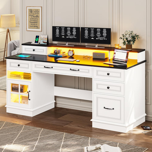 Computer Rectangular Desks You'll Love | Wayfair