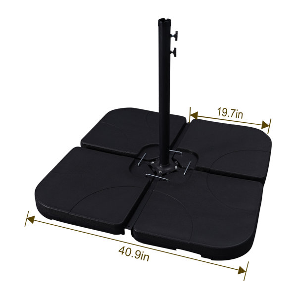 Arlmont & Co. Charlack Plastic Free Standing Umbrella Base & Reviews ...