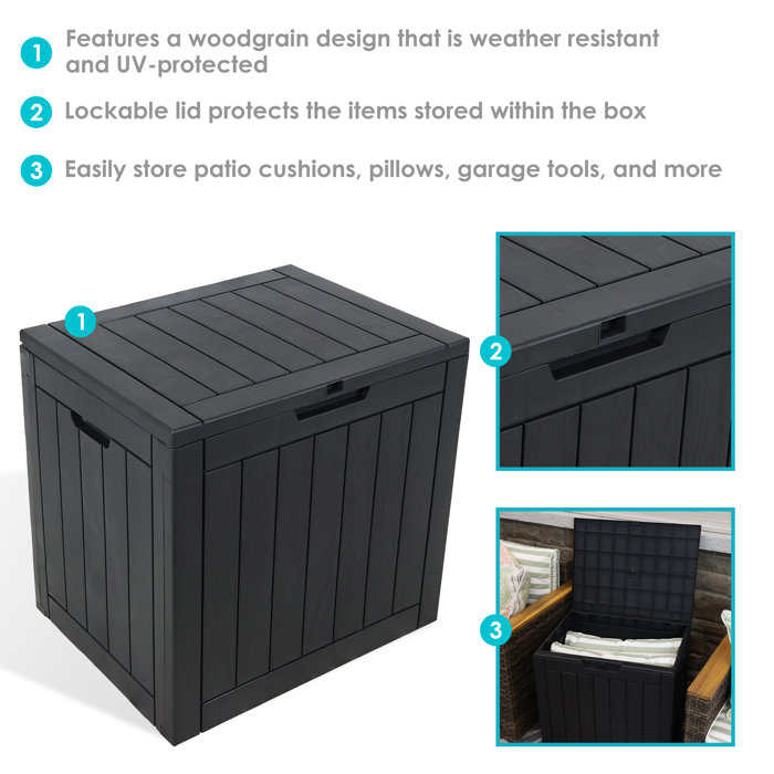 Ebern Designs Smithy 32 Gallons Gallon Water Resistant Lockable Deck ...
