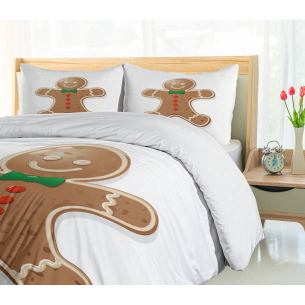 Ambesonne Gingerbread Man Duvet Cover Set | Wayfair