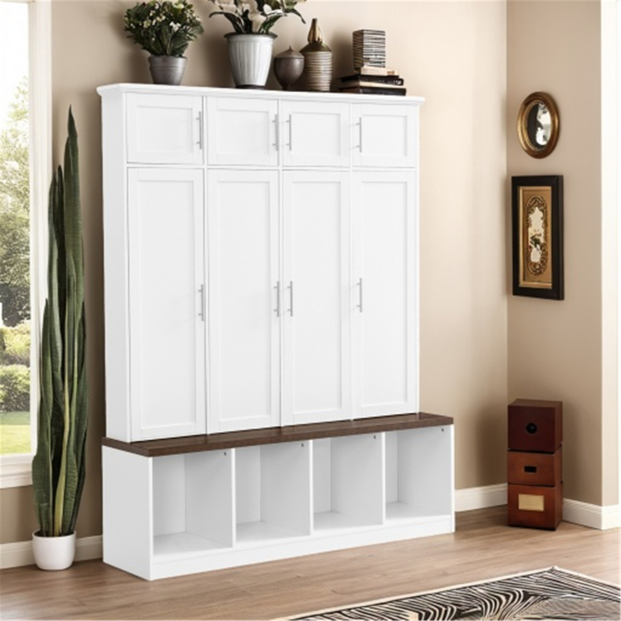 Red Barrel Studio® Versatile Hall Tree with Abundant Storage and ...