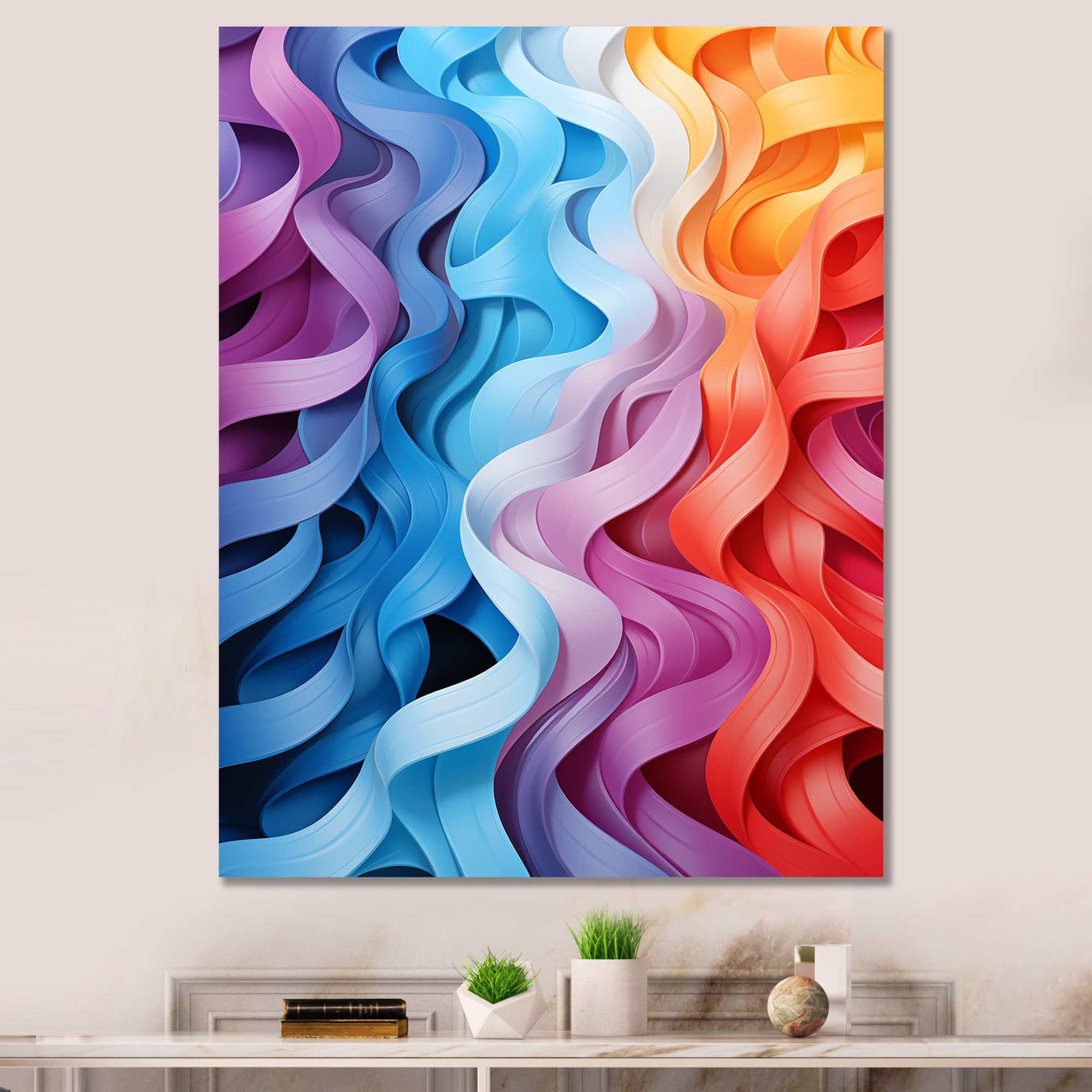 Ivy Bronx Opt Art Chromatic Delirium VI - Print | Wayfair