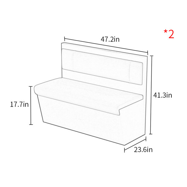 Visual card holder Modern Restaurant Cafe Upholstered Benches Faux ...