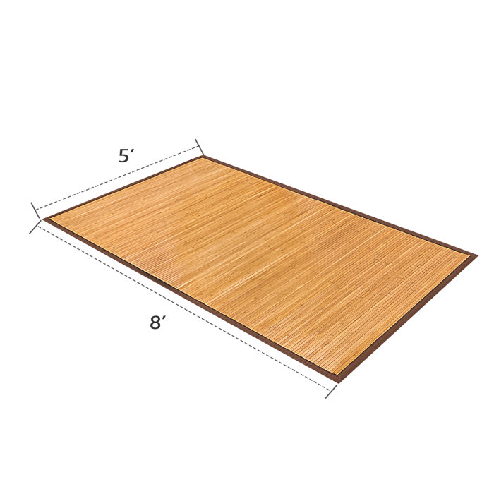 Beachcrest Home Coweta Bamboo Slat/Seagrass Brown Rug & Reviews | Wayfair