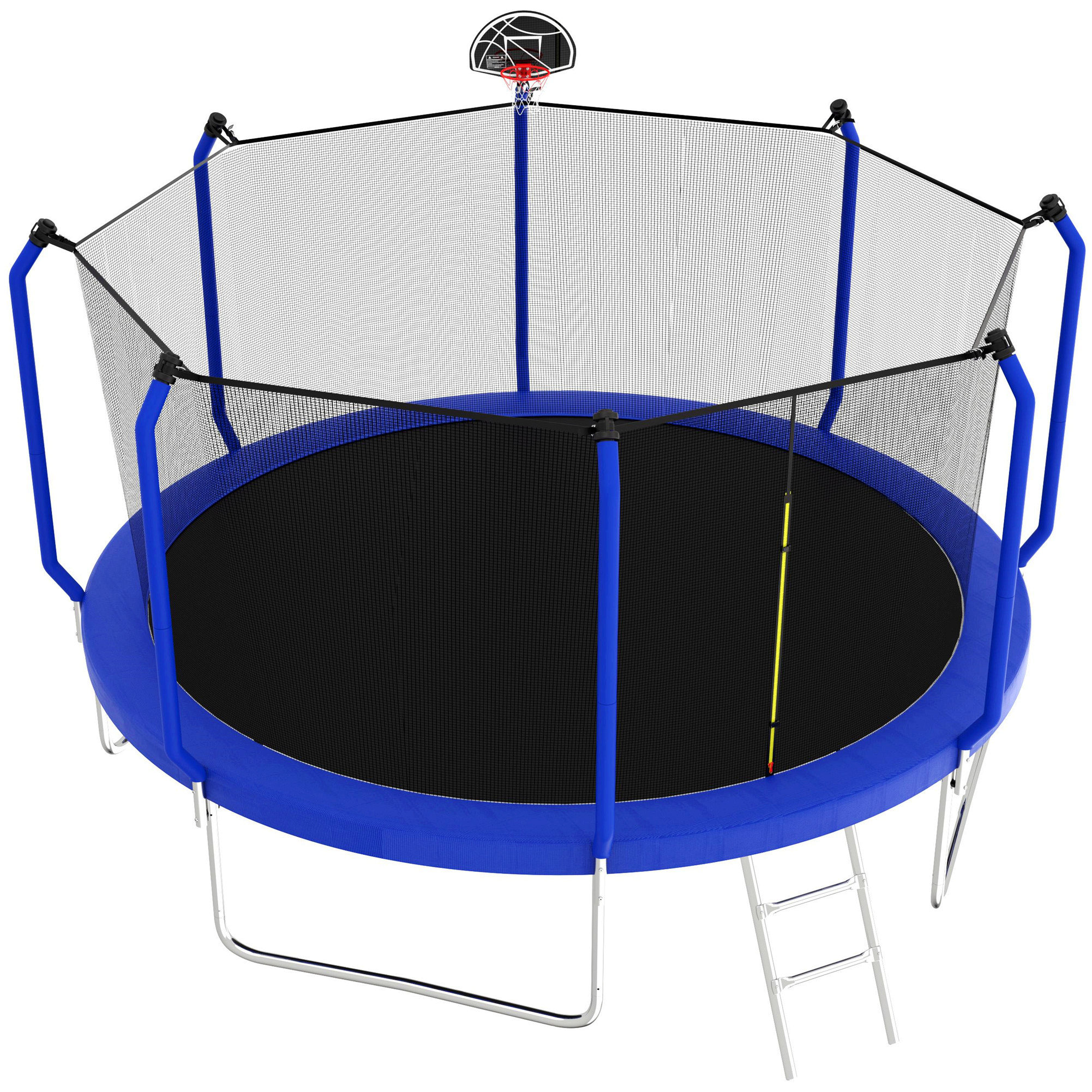 Creationstry Novel Style Trampoline with Basketball Hoop with Enclosure ...