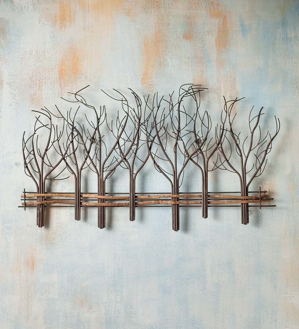 Wind & Weather Metal and Natural Vine Seven Tree Wall Décor & Reviews ...