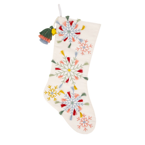 HGTV Home Collection Boho Snowflake Stocking | Wayfair