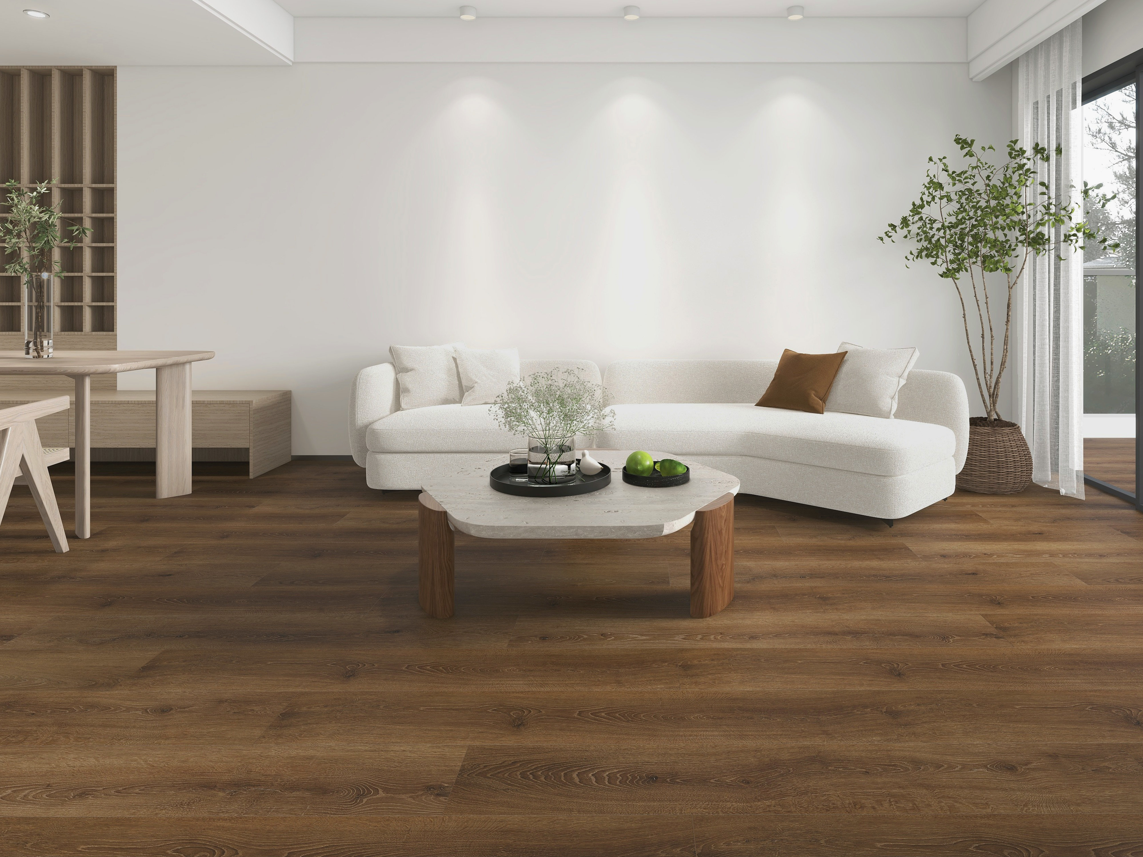 Koville Maple 9 In. X 60 In. 22Mil 8Mm Waterproof Rigid Core Luxury ...