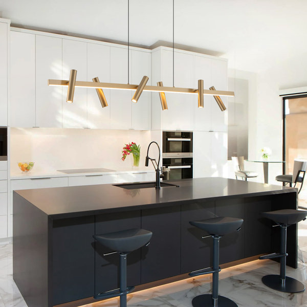 Mercer41 7 - Light Led Linear Kitchen Island Pendant | Wayfair