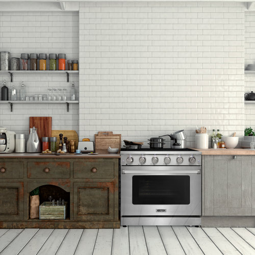 KOSTCH 36" 6 Cubic Feet Electric Freestanding Convection Range Electric ...