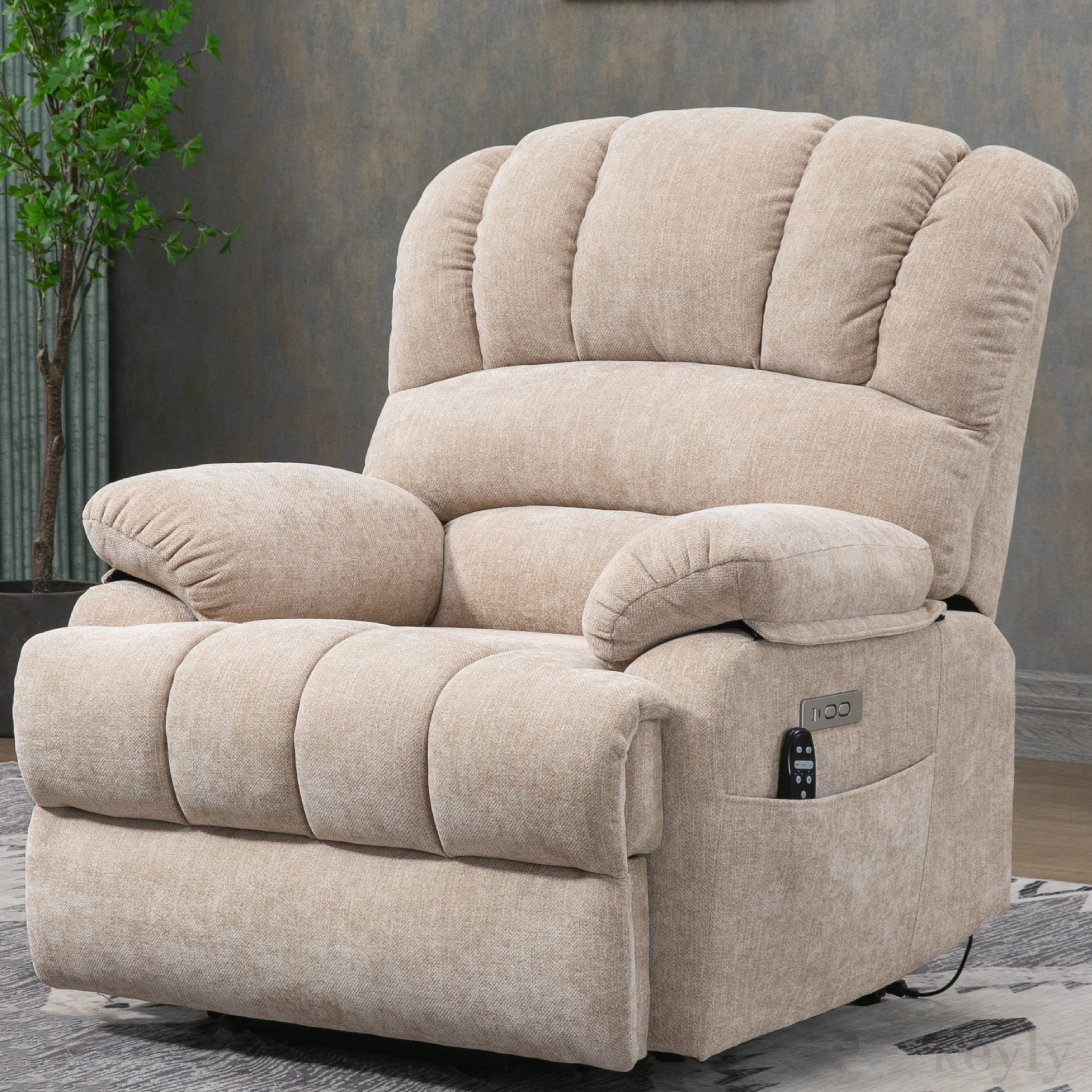 Latitude Run® Large Size Power Lift Recliner Chair with Massage and ...