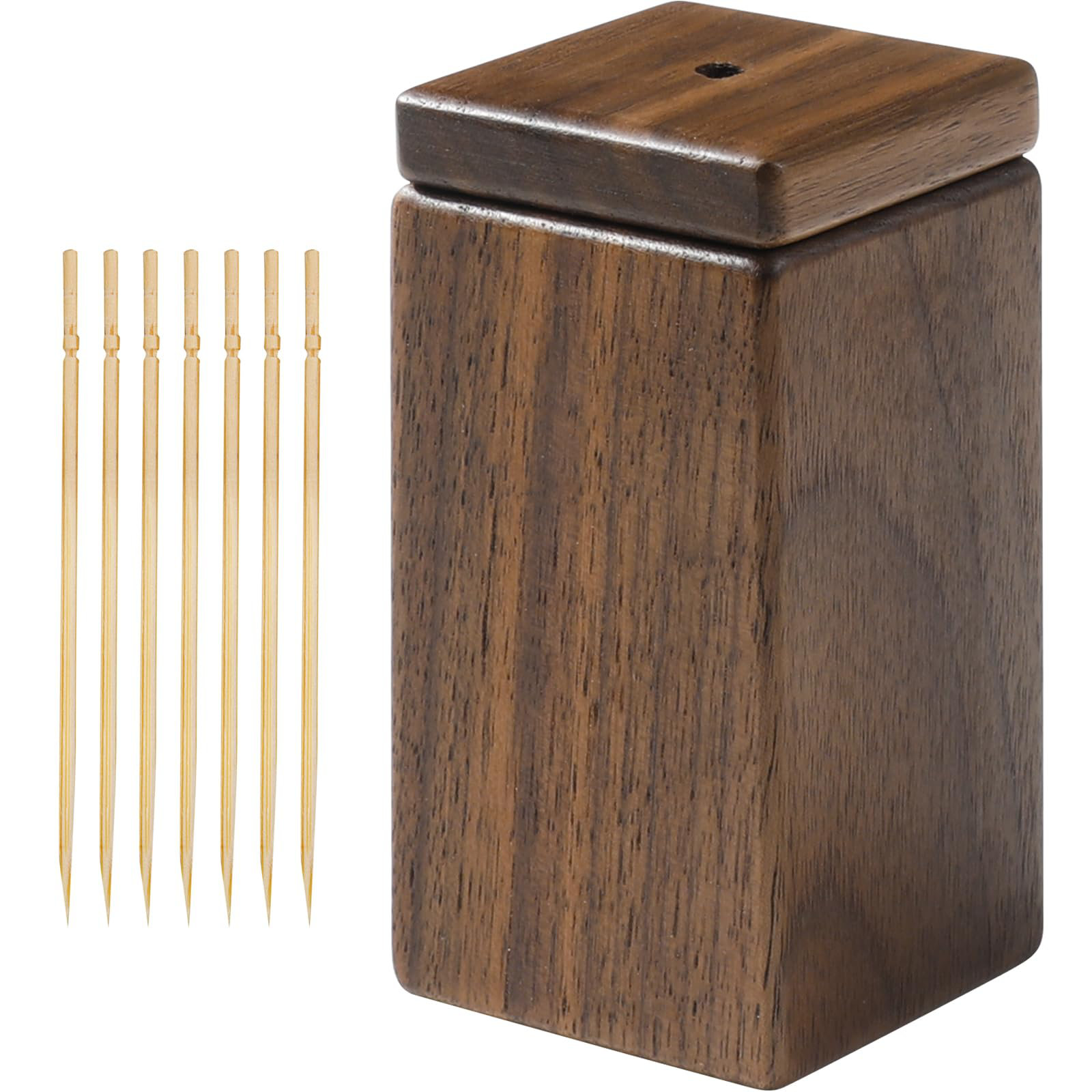 Ophelia & Co. Walnut Toothpick Holder, Wooden Decor For Friends And ...