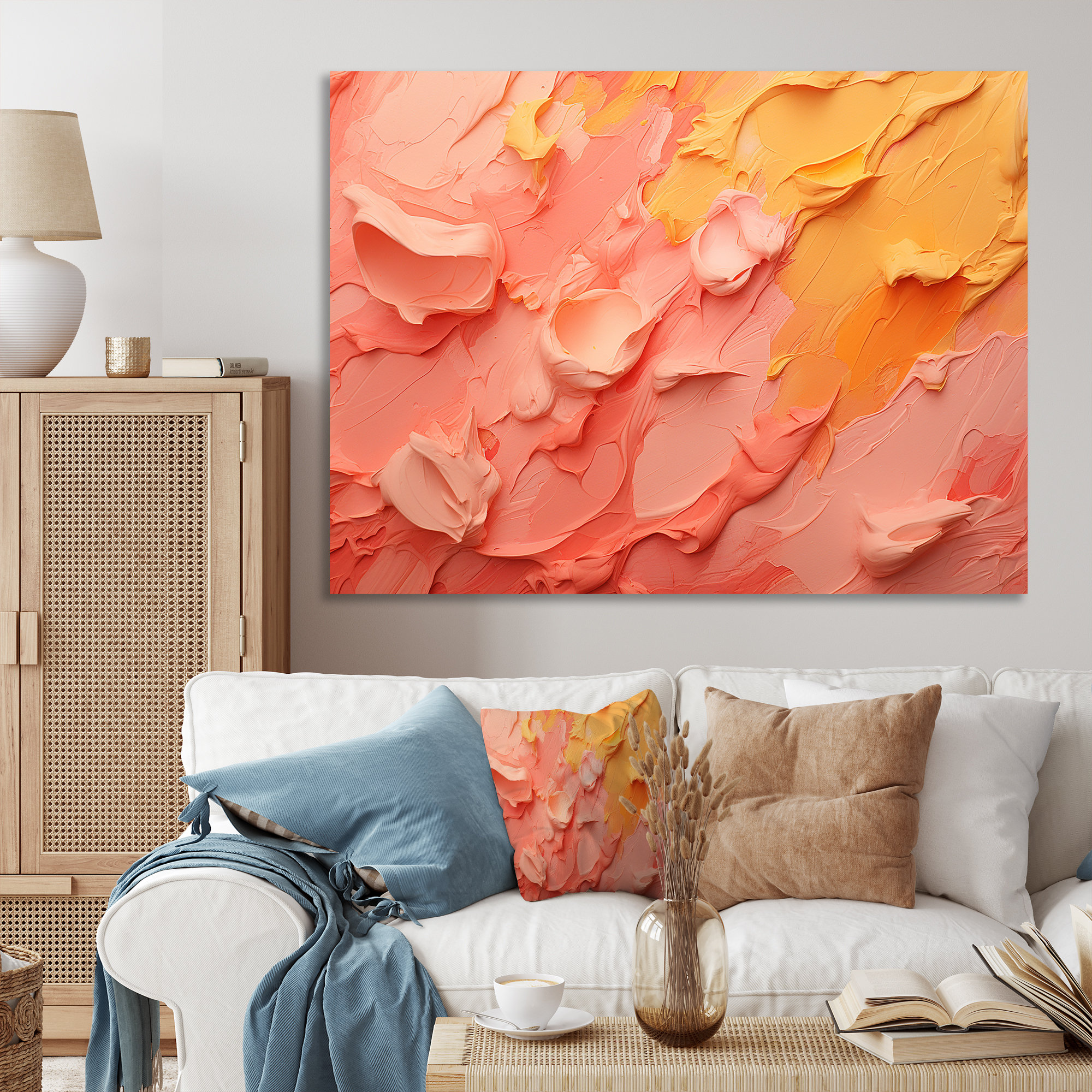 Wrought Studio™ Pink Radiant Dusk Dream I - Abstract Collages Wall Art ...