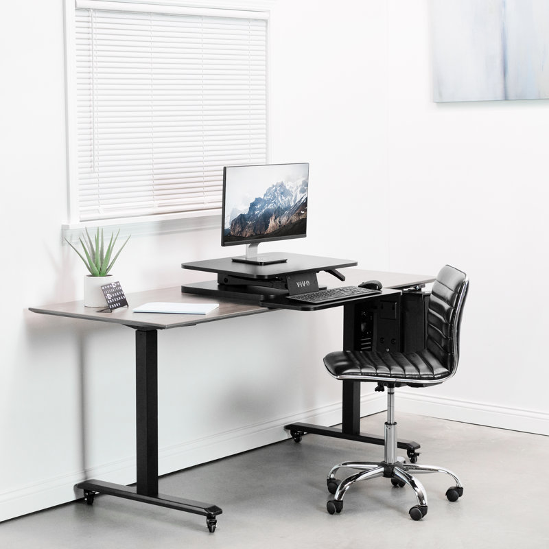 Vivo Black Desk Riser & Reviews | Wayfair