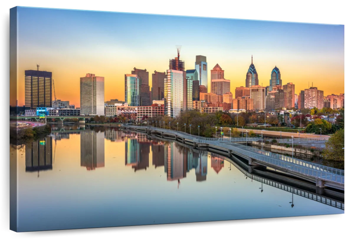 Ebern Designs Sireci Philadelphia Skyline Reflection - Wayfair Canada