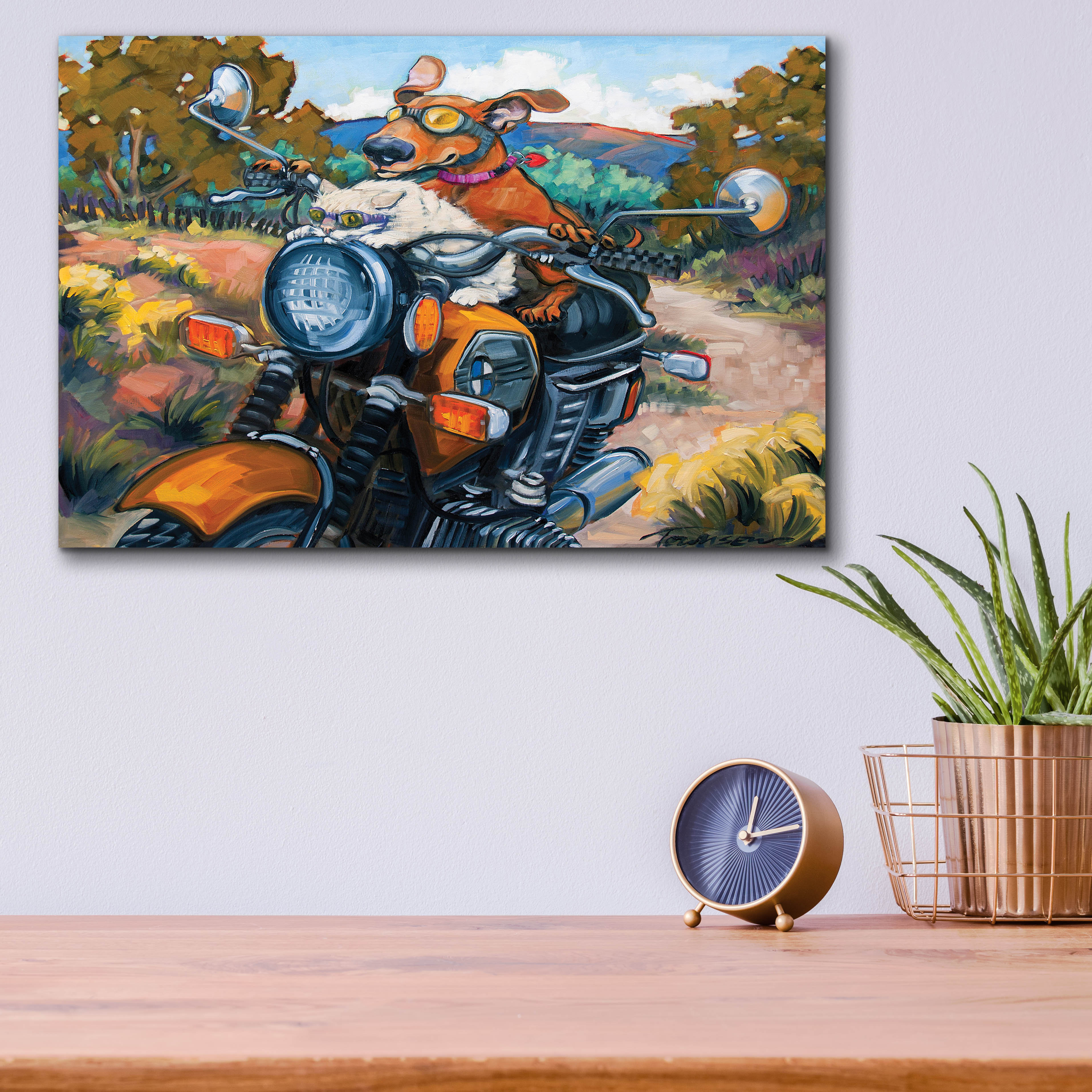 Winston Porter 'Have Dog Will Travel' by CR Townsend, Acrylic Wall Art ...