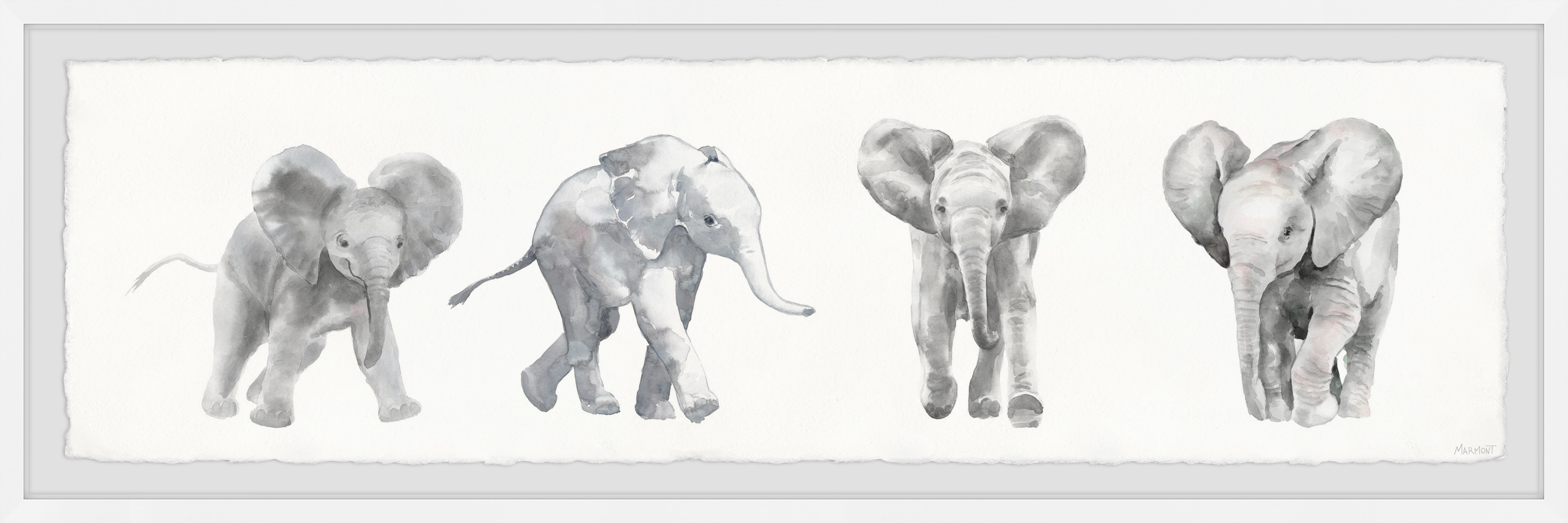 Indigo Safari Darwin Elephant Family Framed Print | Wayfair