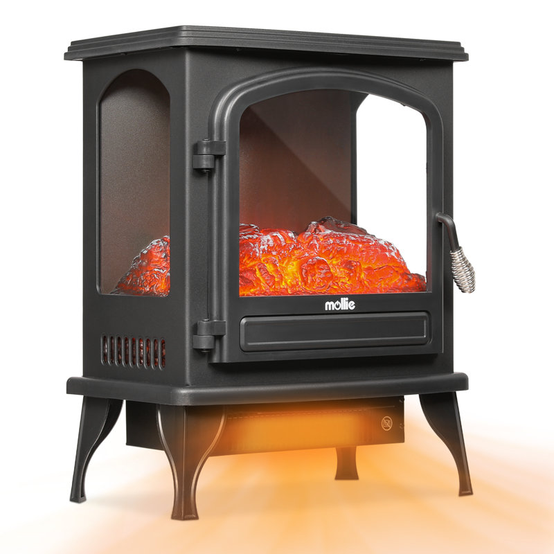MoNiBloom 16" Electric Fireplace Heater with Realistic Flame Effect ...