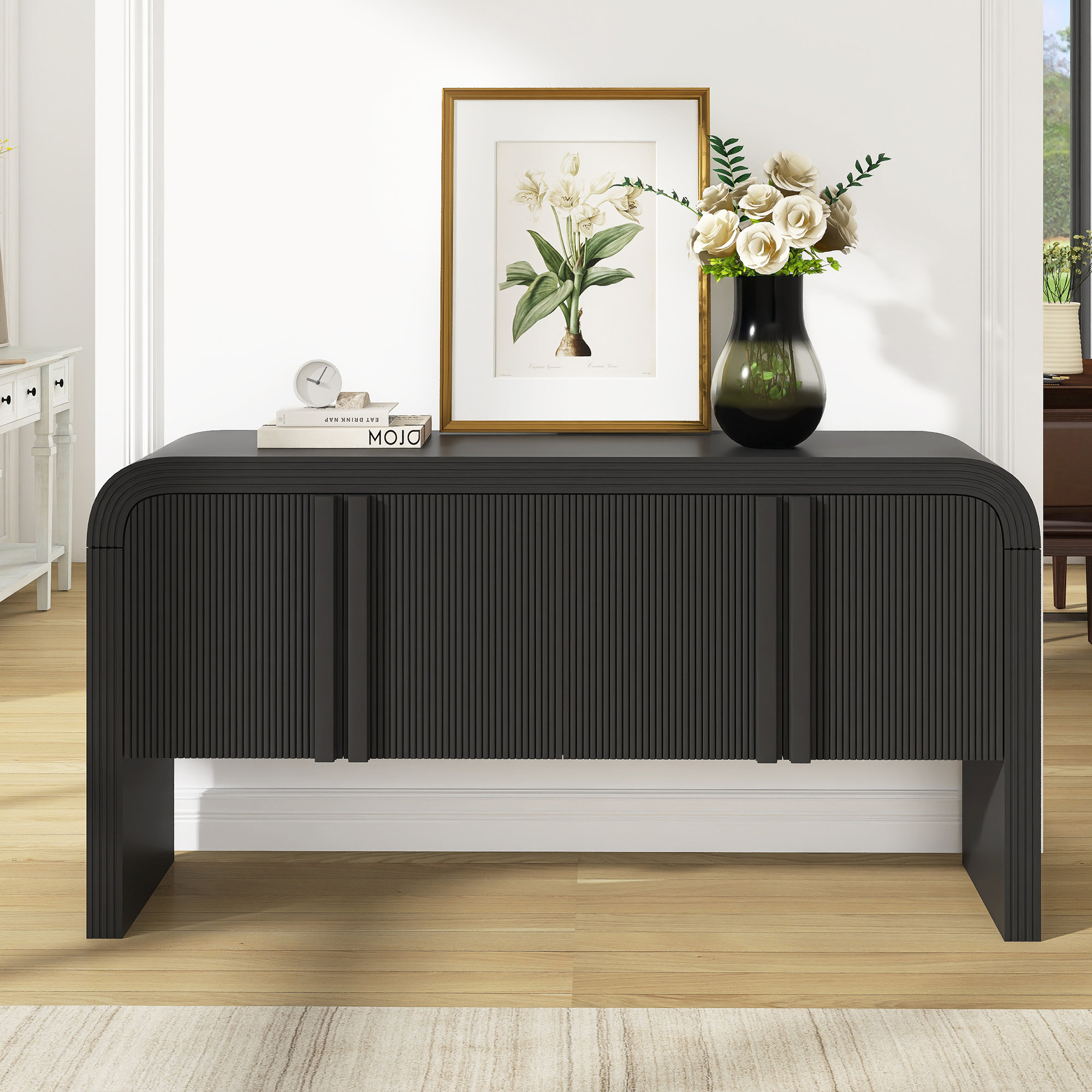 Wrought Studio Striped Storage Cabinet With 4 Doors - Wayfair Canada