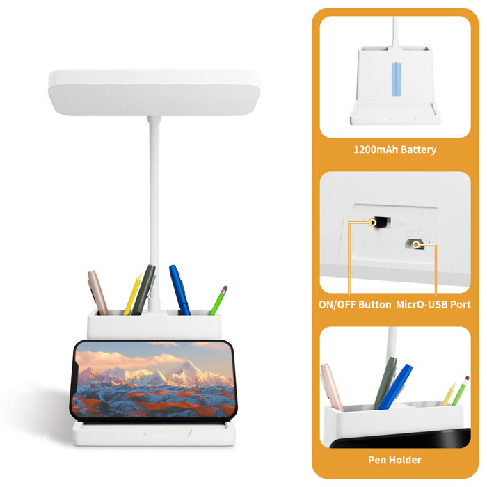 Ebern Designs Carrabotta Adjustable USB Desk Lamp & Reviews | Wayfair