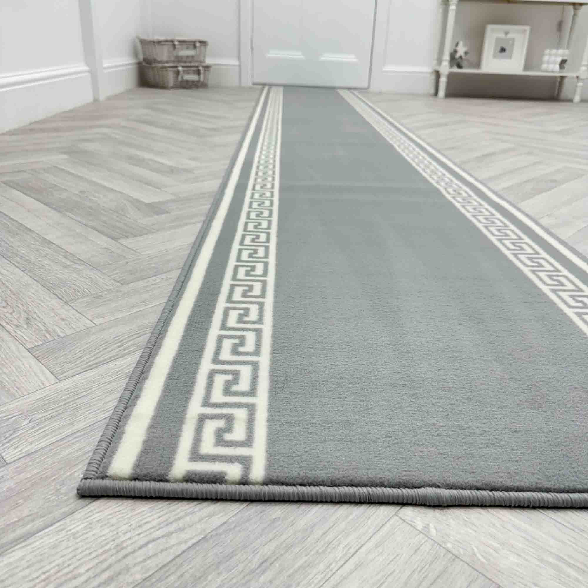 Fairmont Park Key Light Grey Hallway Runner Rug – Soft, Comfortable ...
