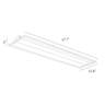 LNC Home 4ft, Dimmable Rectangle Troffer Ceiling Light, Adjustable ...
