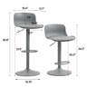 Corrigan Studio® Bar Stools Set of 2 - Height Adjustable Swivel Counter ...