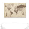 Three Posts™ Distressed World Map - Graphic Art Print on Canvas ...